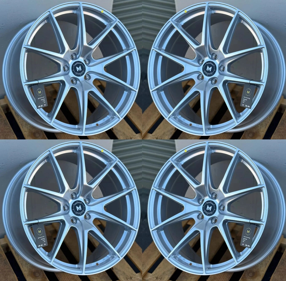 19x9 5 35 5x112 Cb 66 6 Mflow Mfr2 Hyper Silver 19 Set Of 4
