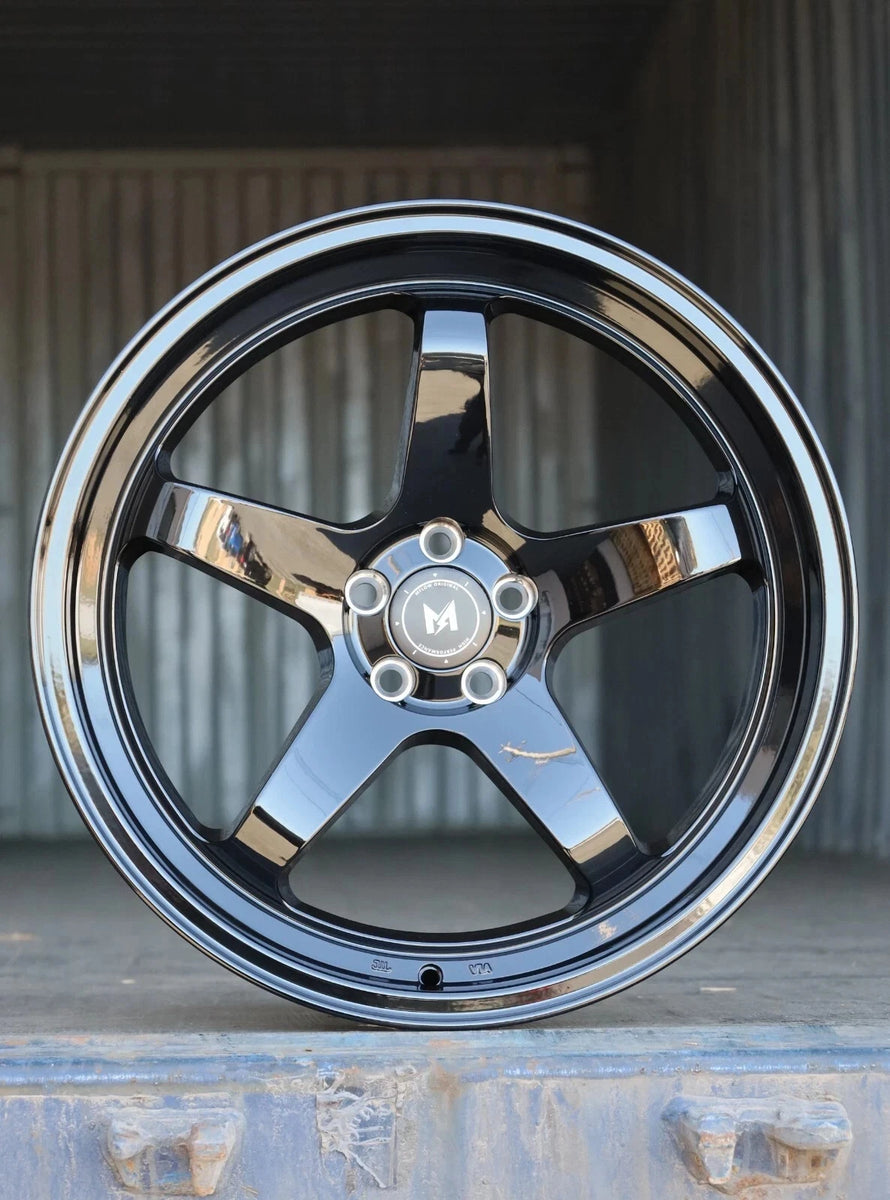 19x8 5 19x9 5 35 5x114 3 Staggered Mflow Mfr3 Gloss Black Wheels 19