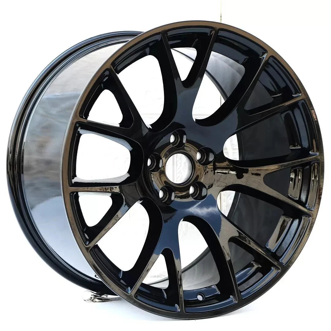 22" SRT HELLCAT HC STYLE GLOSS BLACK WHEELS RIMS FOR JEEP DODGE 5X127 – eurowheelsusa