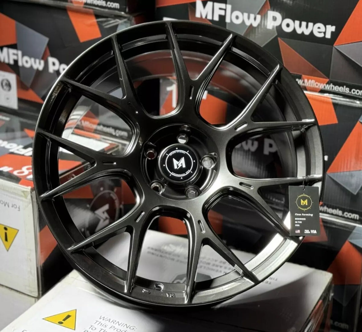 4 Pcs 18x9.5 +35 5x114.3 MFlow MFR1 Hyperblack Wheels 18" Rims Set – eurowheelsusa