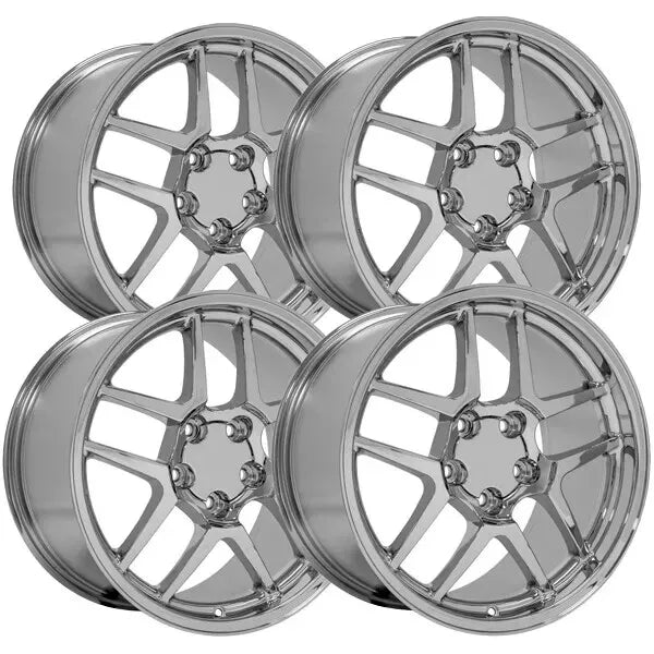 (Set of 4) OE Wheels CV04 17x9.5 5x4.75" +54mm Chrome Wheels Rims 17 ...