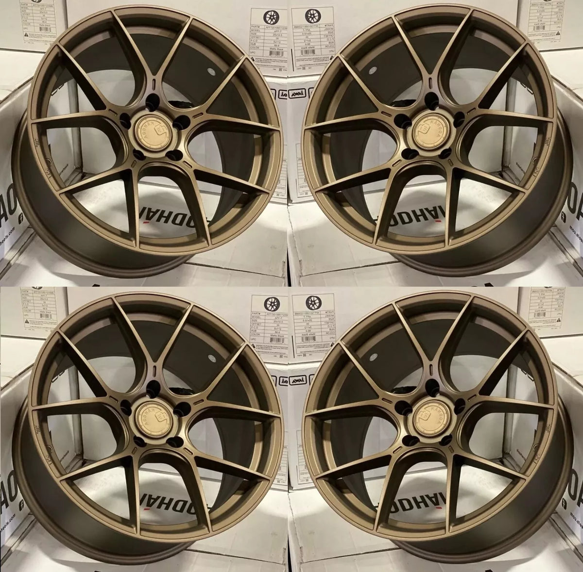 19" Aodhan AH11 Wheels 19x8.5/19x9.5 +35 5x112 Bronze Staggered Rims 7 ...