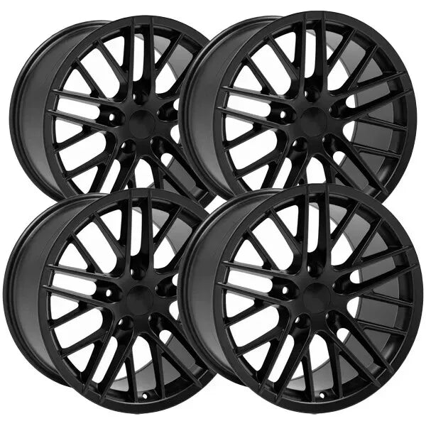 (Set of 4) OE Wheels CV08A 17x9.5 5x4.75" +54mm Satin Black Wheels Rim ...