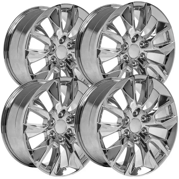 (Set of 4) OE Wheels CV32 20x9 6x5.5" +28mm Chrome Wheels Rims 20" Inc ...