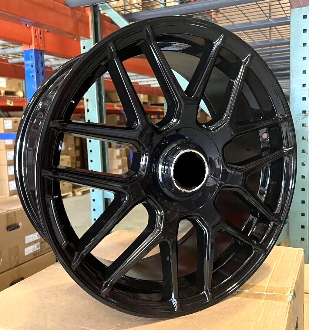 4 PCS 22x10 Wheels For Mercedes Benz G500 G550 G55 G63 Gloss Black Set ...