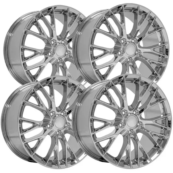 (Set of 4) OE Wheels CV22B 18x8.5 5x4.75" +56mm Chrome Wheels Rims 18 ...