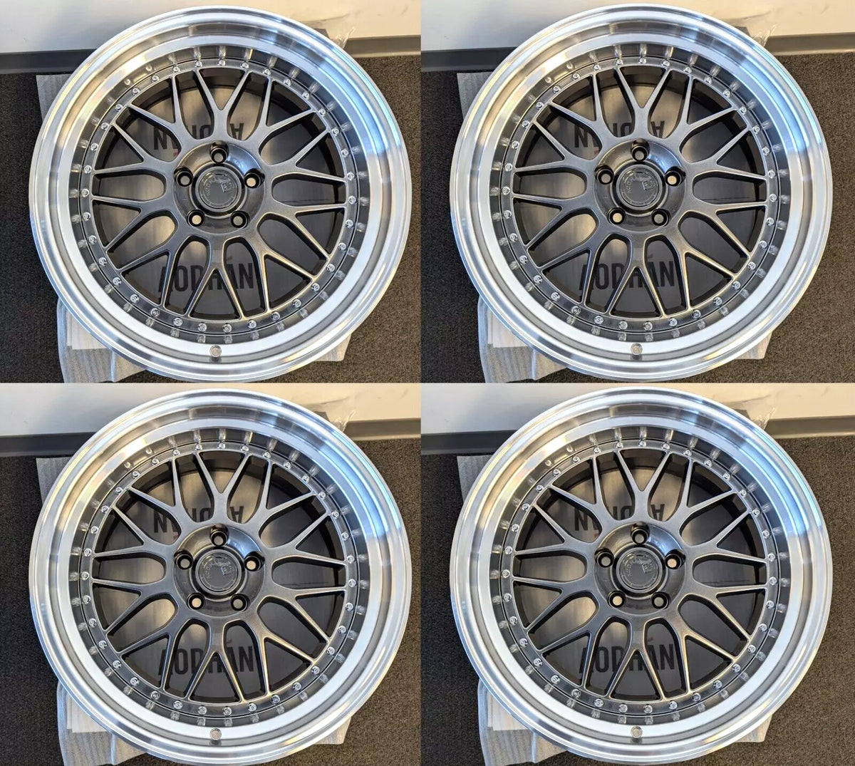 19x9.5 Aodhan AH02 AH2 5x112 +35 Hyperblack 19" Wheels Rims Set(4) 66 ...