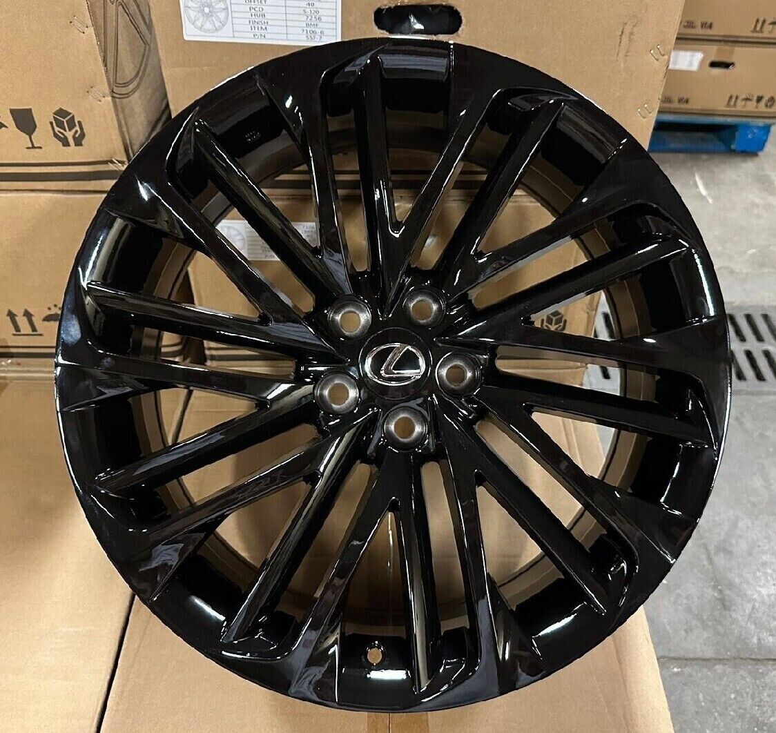 Set (4) 20" GLOSS BLACK WHEELS FOR LEXUS NX250 NX300 NX350 20x8 +30 5x ...