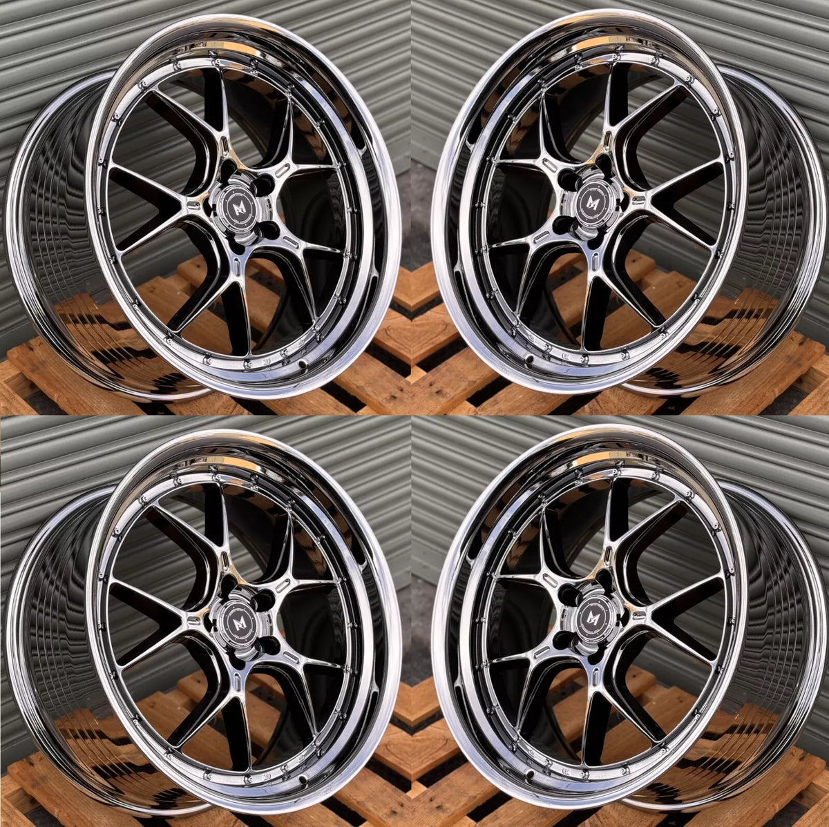 18x9.5 MFlow MFL1 Wheels PVD Chrome 18" 5x100 +35 73.1 Fit GR86 BRZ Im ...