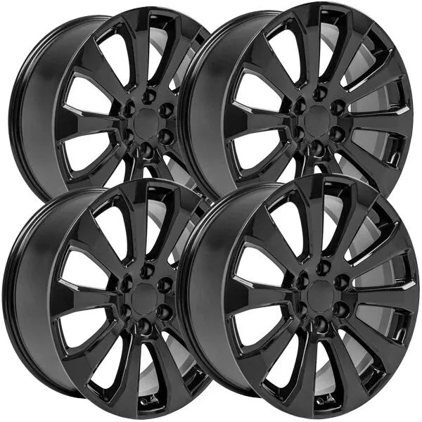 OE Wheels CV95 22x9 6x5.5" +28mm Gloss Black Wheel Rim 22" Inch ...