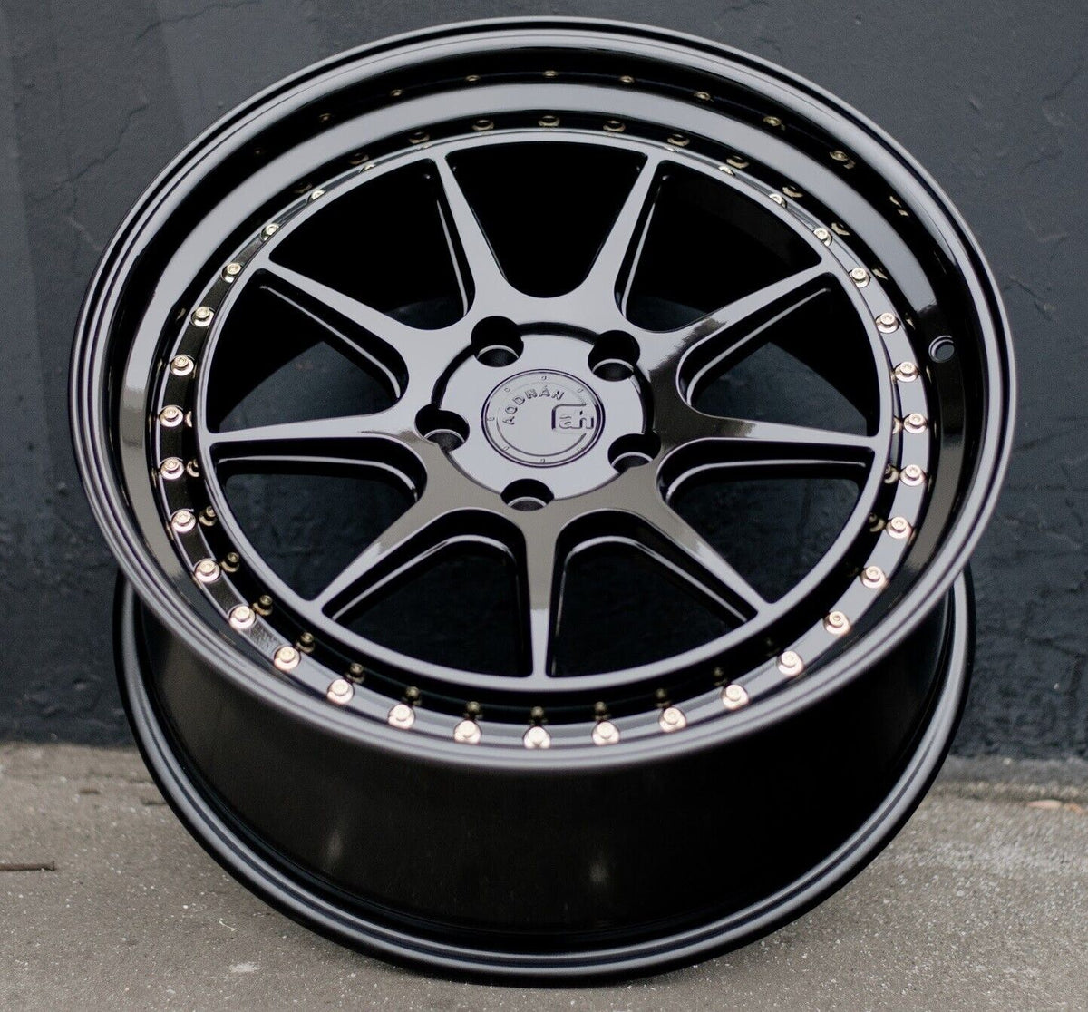 4 PCS 18x8.5 Aodhan DSX Wheels 5x100 +35 Gloss Black Rims 18 Inch Set ...