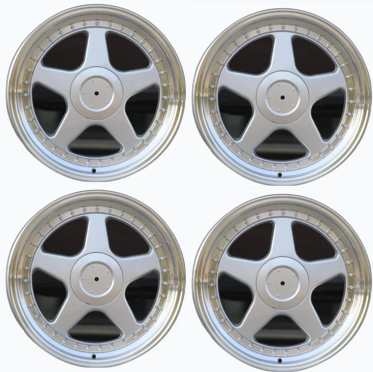 17" Wheels 17x7.5 +35 5x100/5x114.3 CB73.1 Silver Machined Lip JDM Sty ...