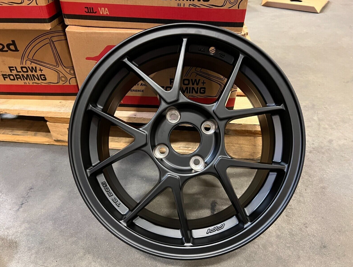 4 Flow Forming 15X7 4X100 +35 BLACK WHEELS JDM TYPE R FITS HONDA CIVIC ...