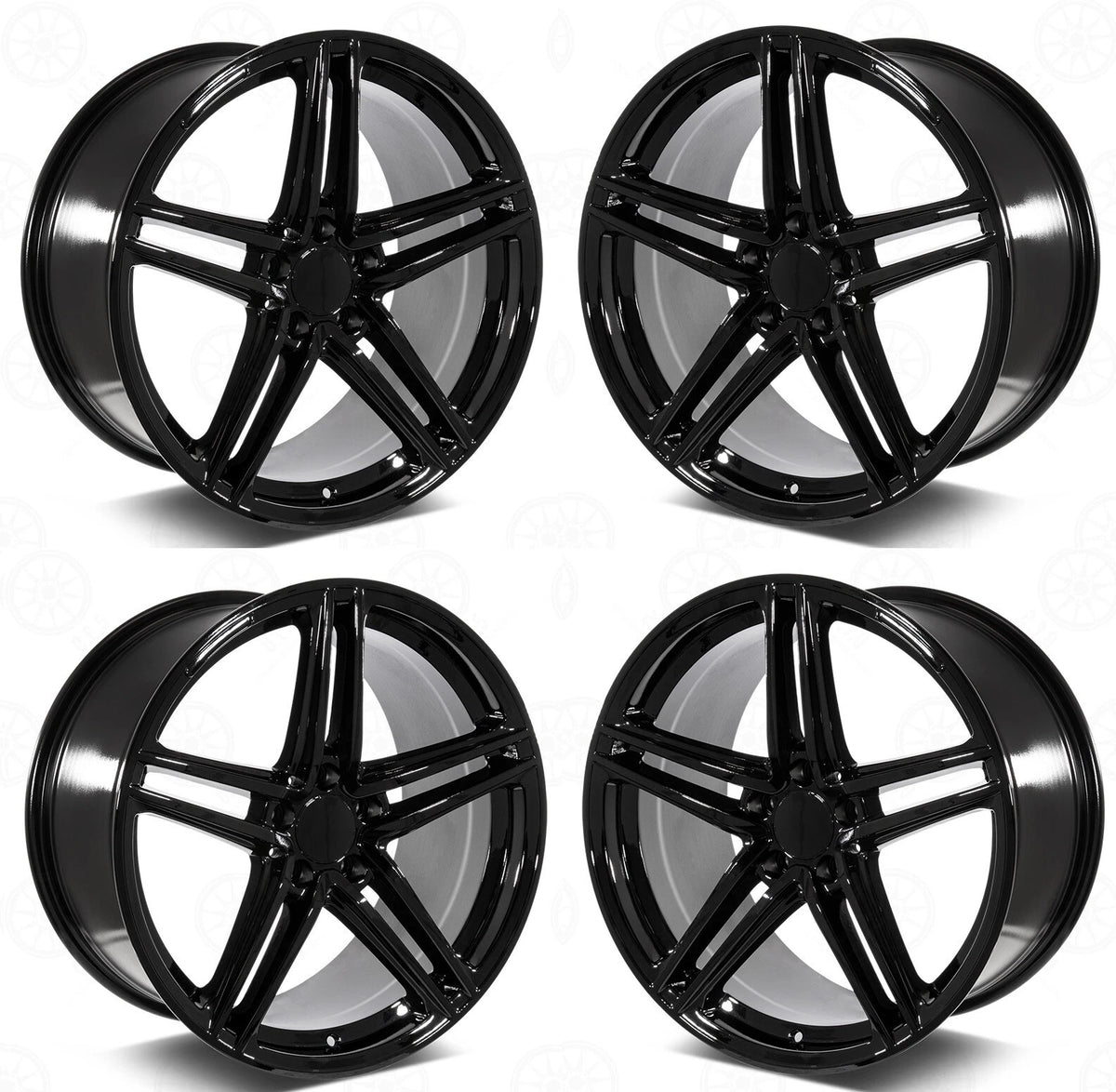 20" Wheels Fit Mercedes S550 S63 CL550 CL500 S500 S430 20x8.5/20x9.5 5 ...