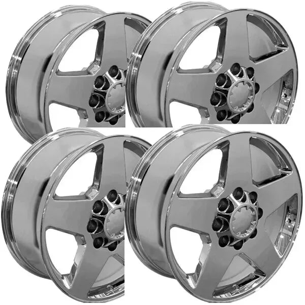 (Set of 4) OE Wheels CV91A 20x8.5 8x6.5" +12mm Chrome Wheels Rims 20 ...