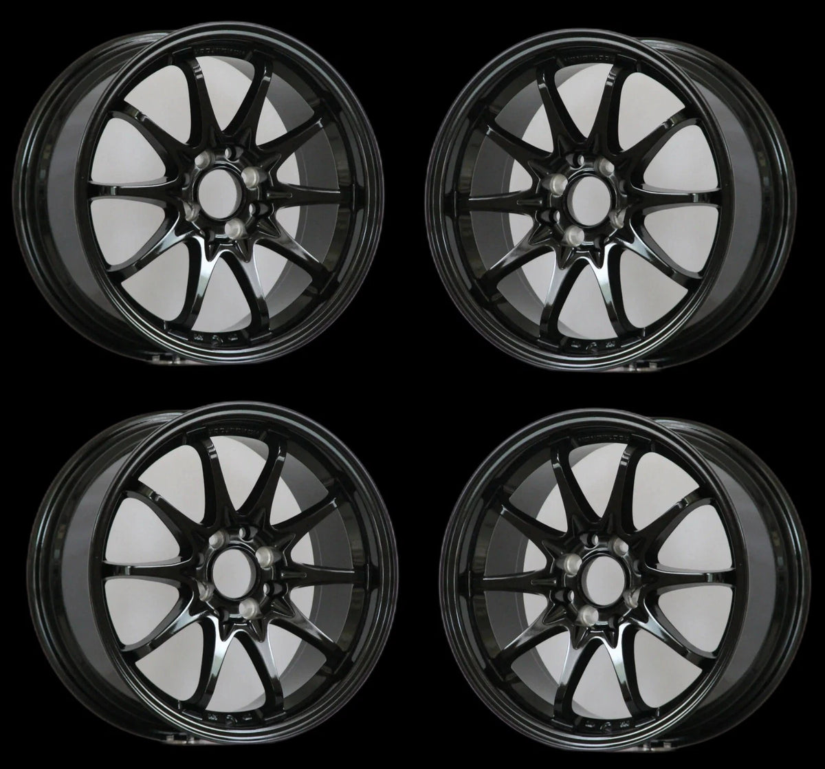 4 PCS 16" Gloss Black Wheels JDM Style 16x7 4x100/4x114.3 +35 CB73.1 R ...