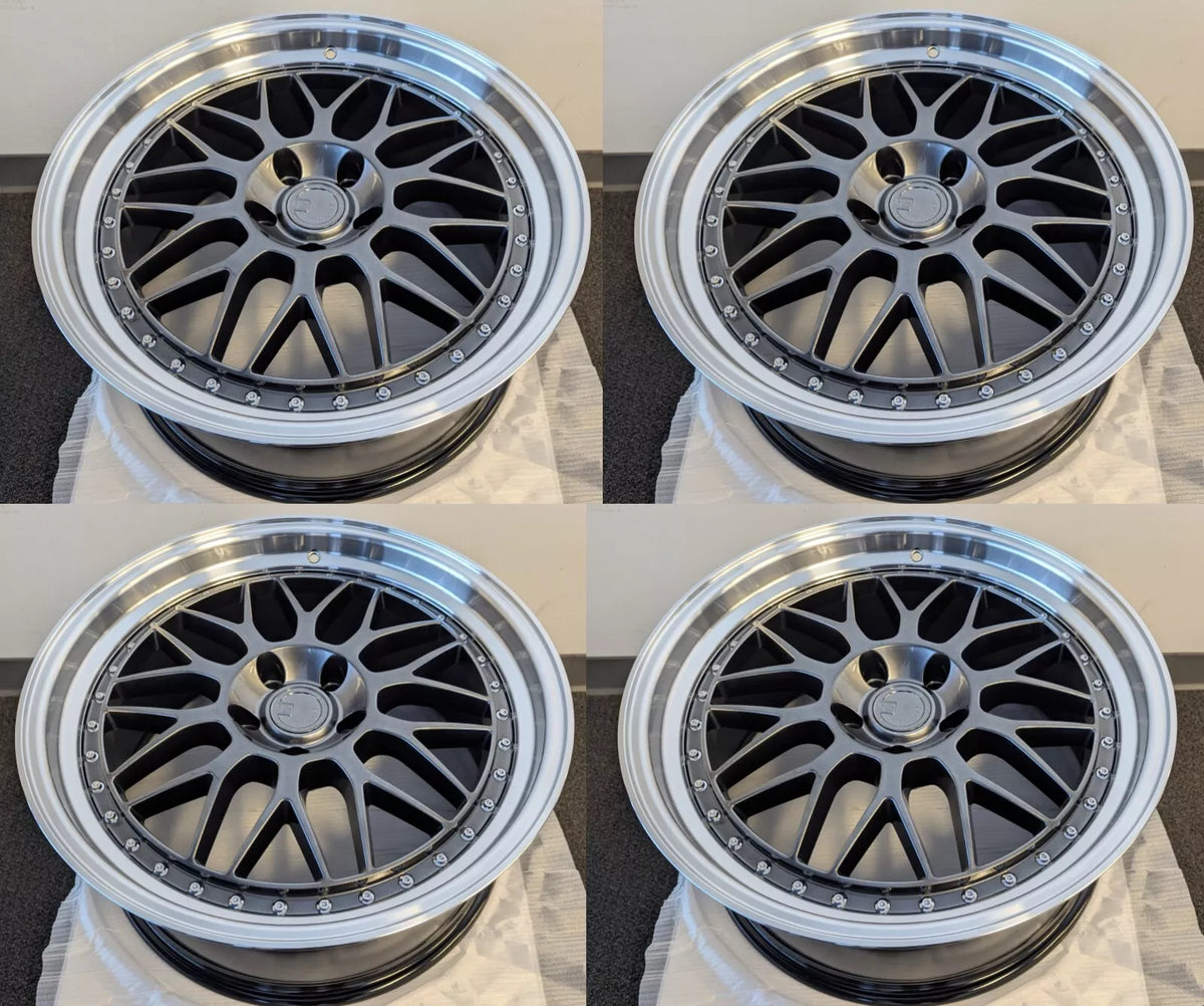 19x8.5 Aodhan AH02 AH2 5x112 +32 Hyperblack 19" Wheels Rims Set(4) 66 ...