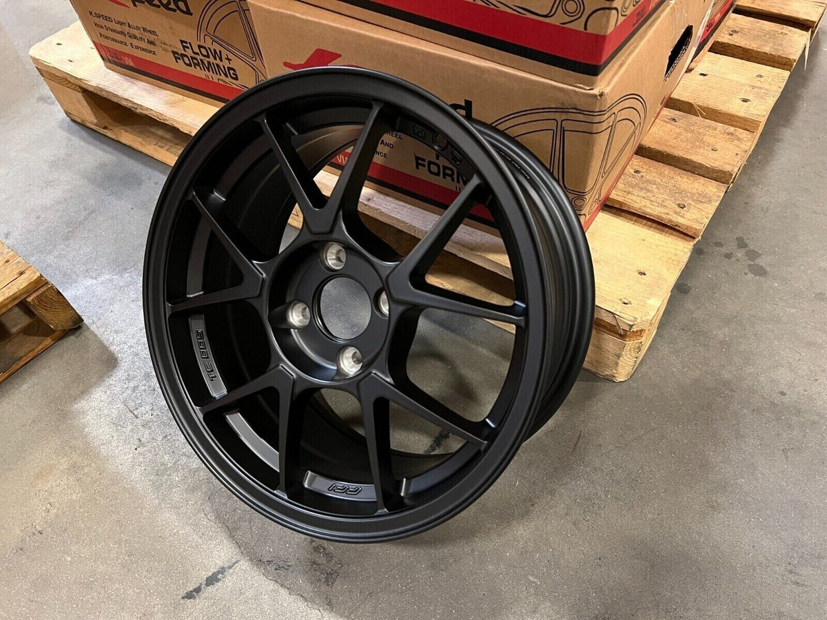 4 Flow Forming 15X7 4X100 +35 BLACK WHEELS JDM TYPE R FITS HONDA CIVIC ...