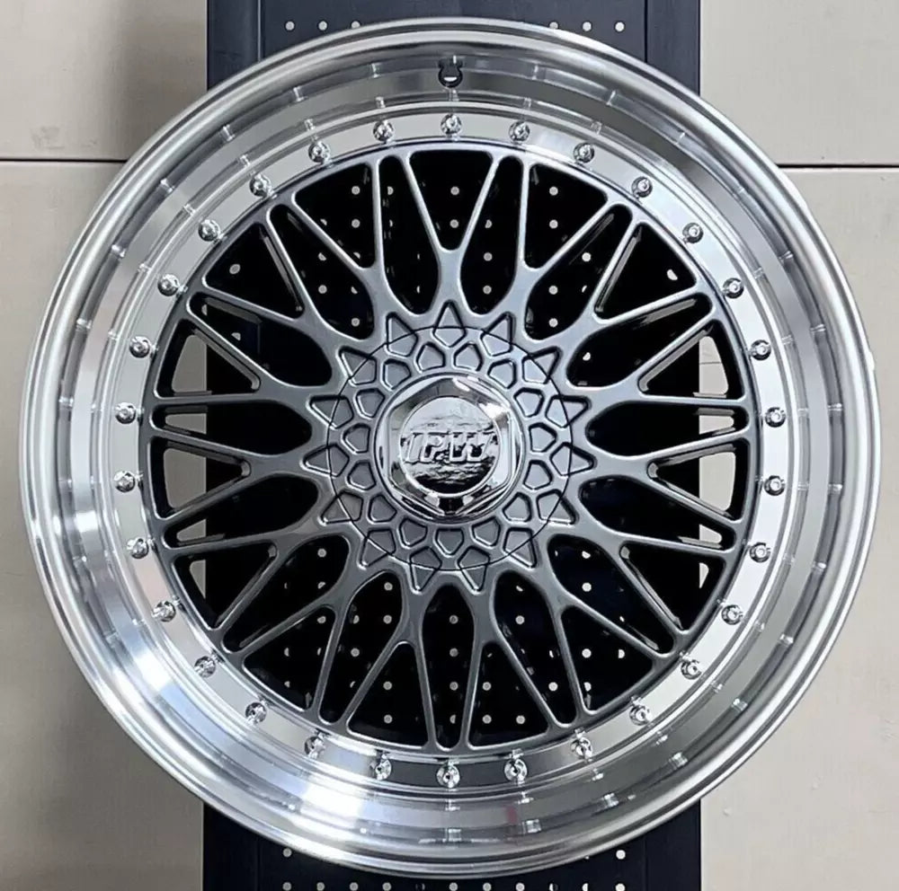 ( SET 4 ) 20" EURO RS STYLE GUNMETAL WHEELS RIMS 20X8.5 5X114.3 / 5X12 ...