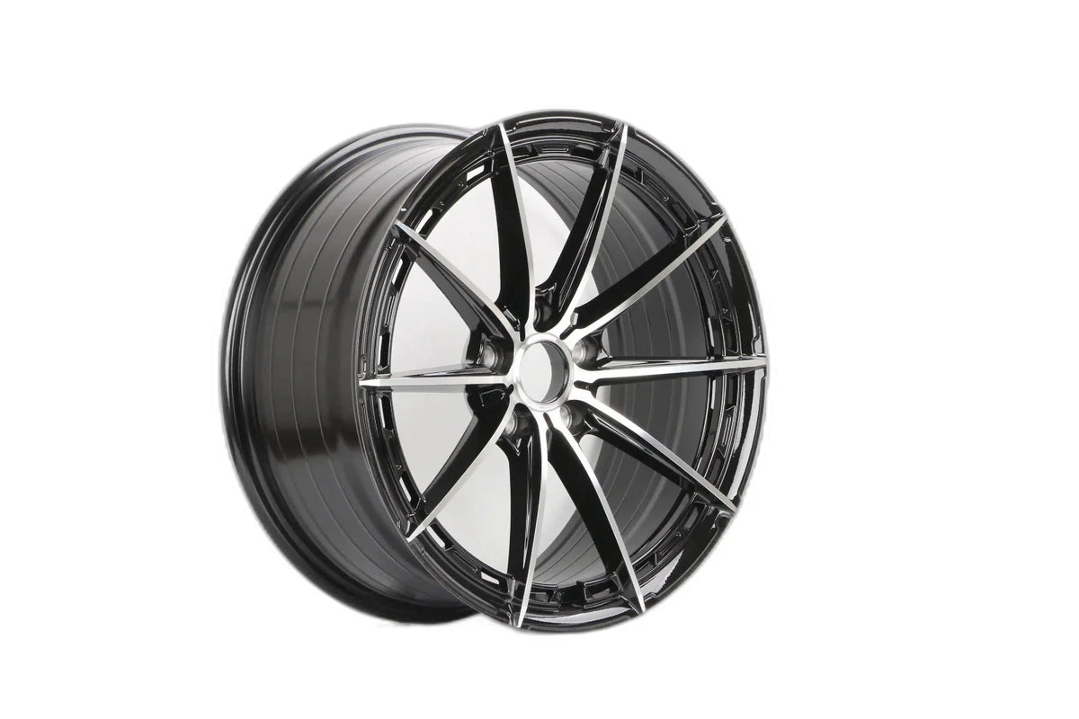 19" Wheels 19x8.5 5x114.3 +35 CB 73.1 Black Machined Rims Set 4 ...