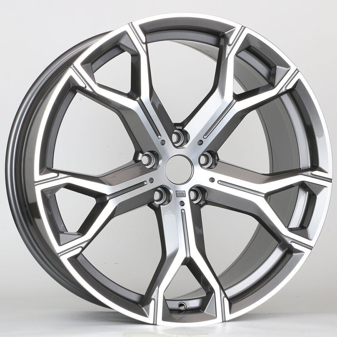 20" W702 GUNMETAL MACHINE STAGGERED WHEELS RIMS FITS BMW 5X120 X5 E70 ...