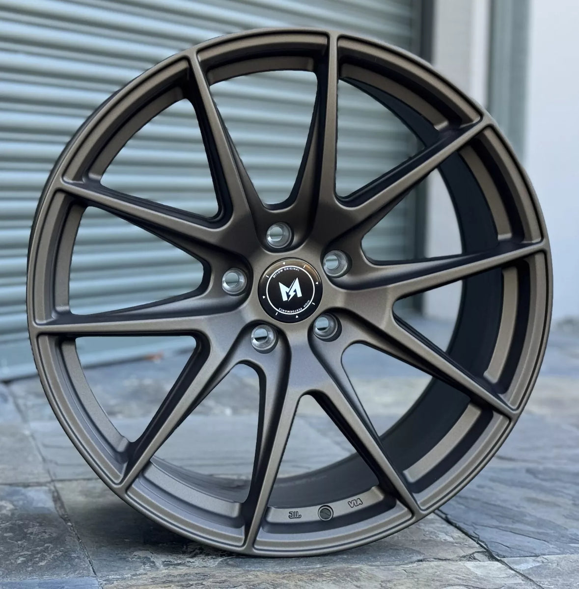 4 Pcs 20" MFlow MFR2 Matte Bronze Wheels 20x9.5 +38 5x112 CB 66.6 Rims ...