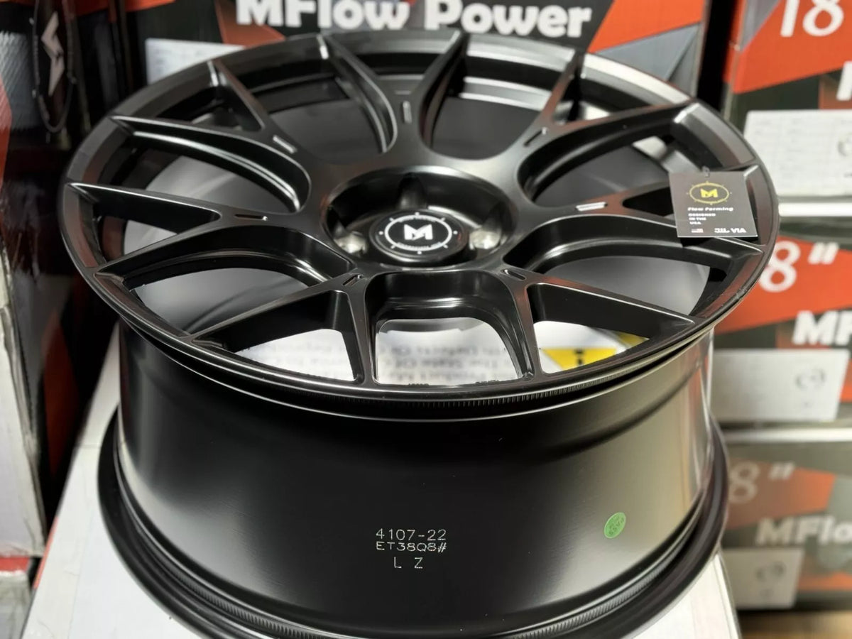 4 Pcs 20" MFlow MFR1 Matte Black Wheels 20x9.5 +35 5x114.3 CB 73.1 Rim ...