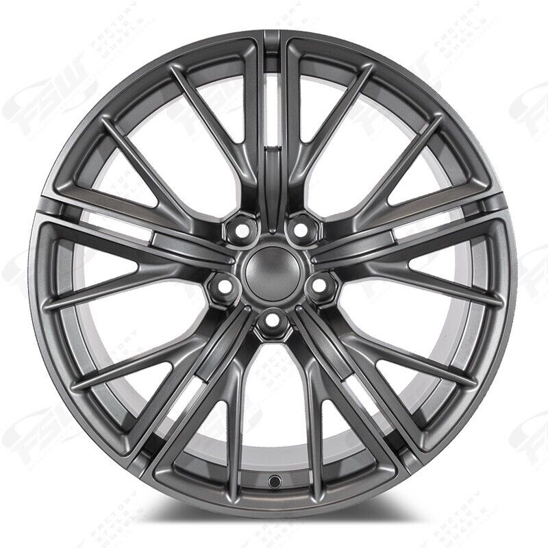 20" Gunmetal Wheels Fit Chevy Camaro 20x10 / 20x11 Chevrolet ZL1 Style ...