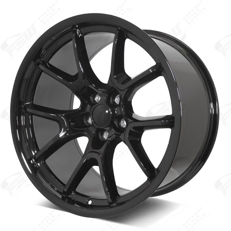 20" Wheels Fit Dodge Charger Challenger Gloss Black 20x9.5 / 20x11 ...