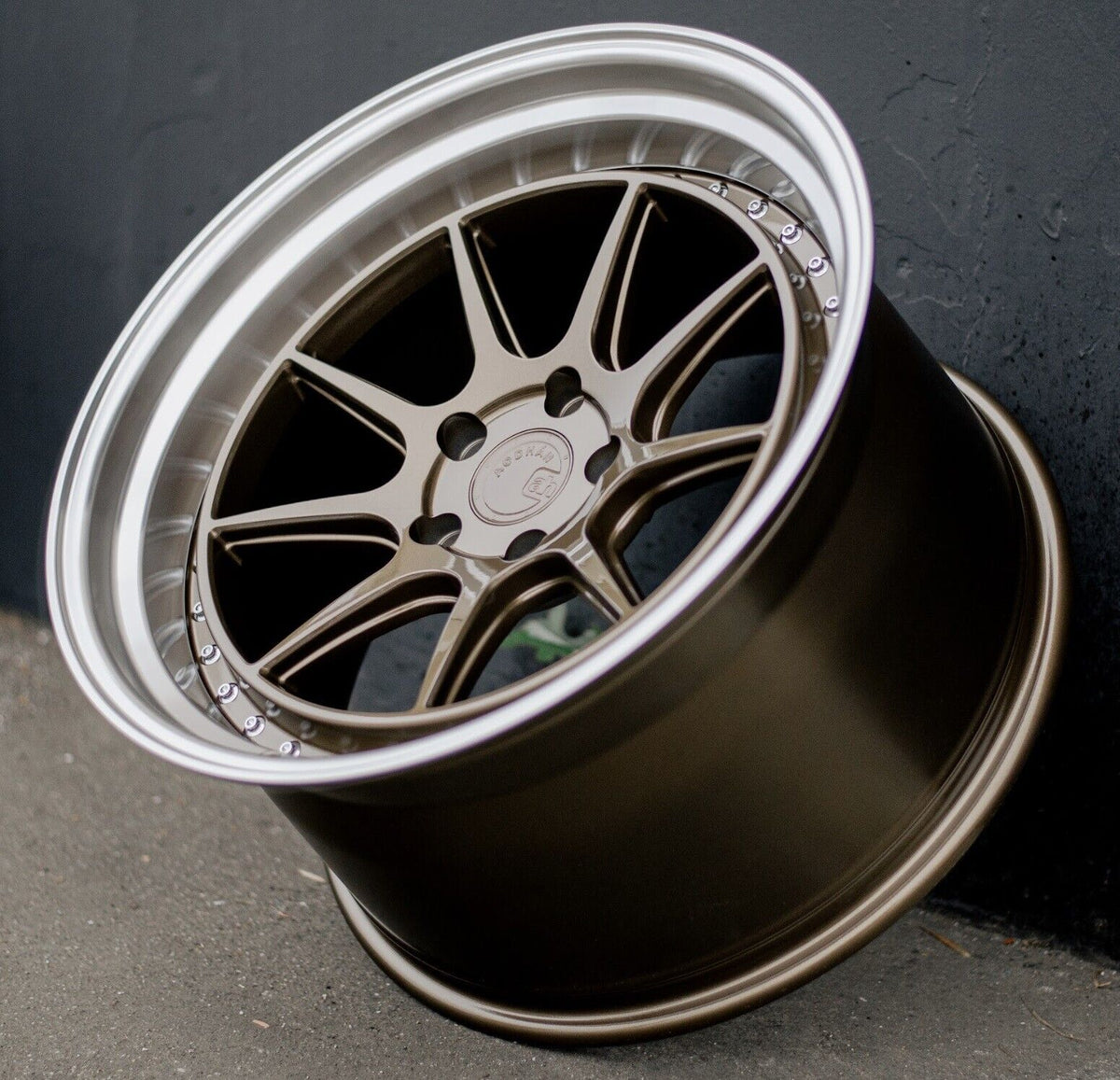 4 PCS 18x10.5 5x114.3 +22 Aodhan DSX Bronze Machine 18 Inch Concave Wh ...