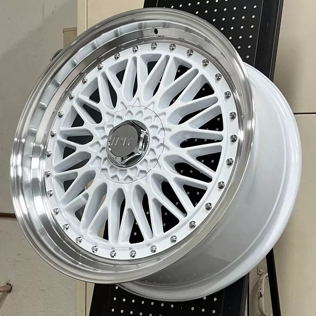 ( SET 4 ) 20" EURO RS STYLE WHITE WHEELS RIMS 20X8.5 5X114.3 / 5X120 ...