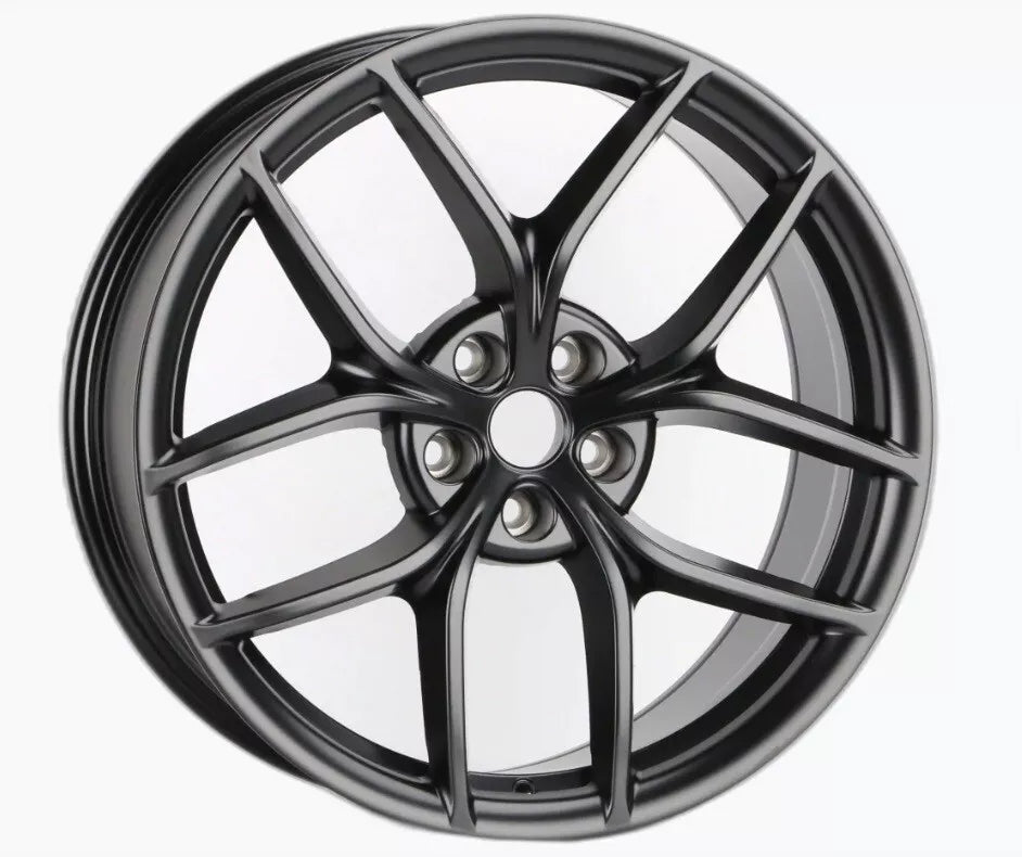 4 PCS 20" WHEELS FOR TESLA MODEL Y 20x9 5x114.3 +34 SATIN BLACK RIMS S ...
