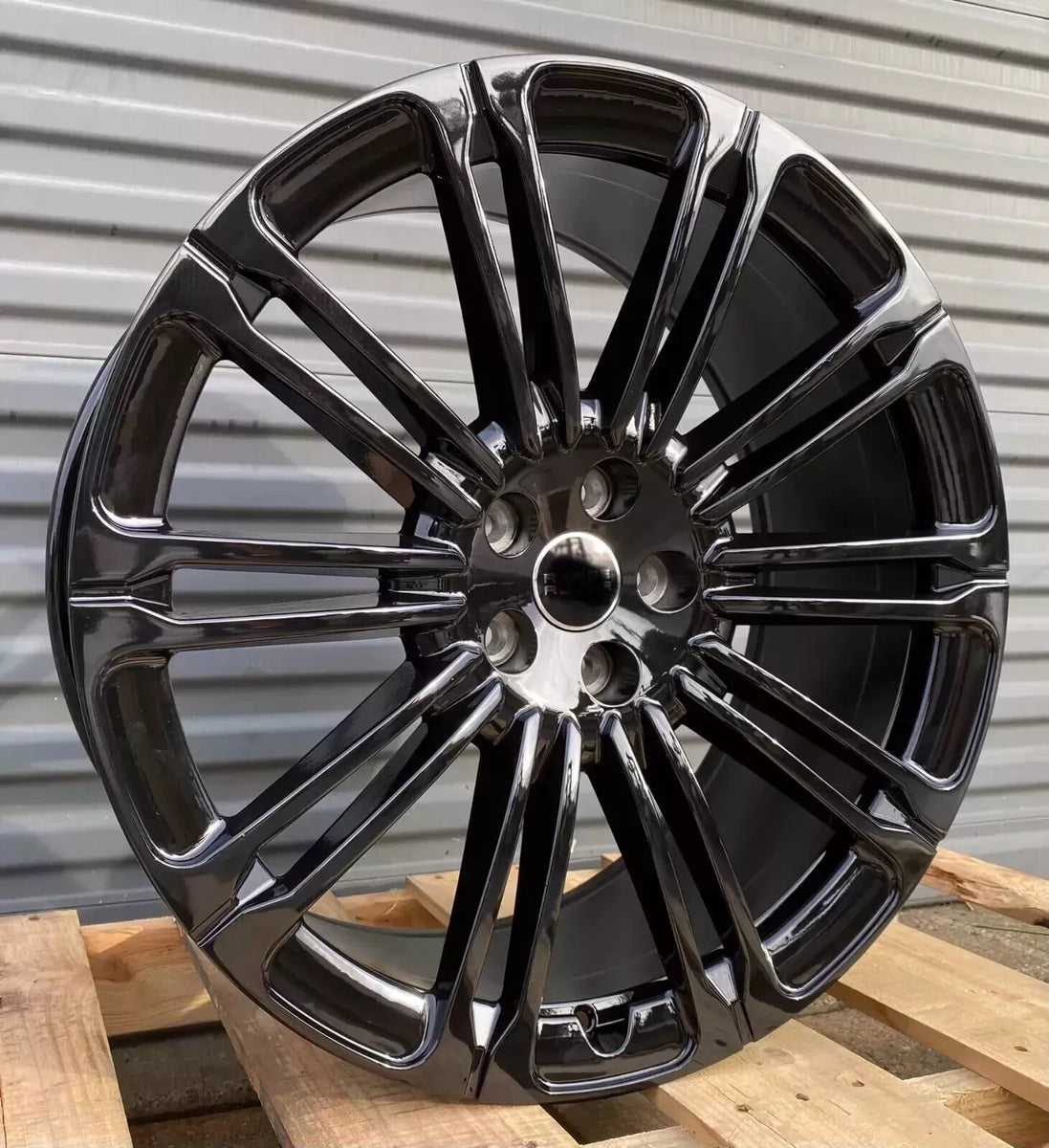 24" GLOSS BLACK CRESCENDO 1075 STYLE RIMS WHEELS FITS LAND ROVER RANGE ...