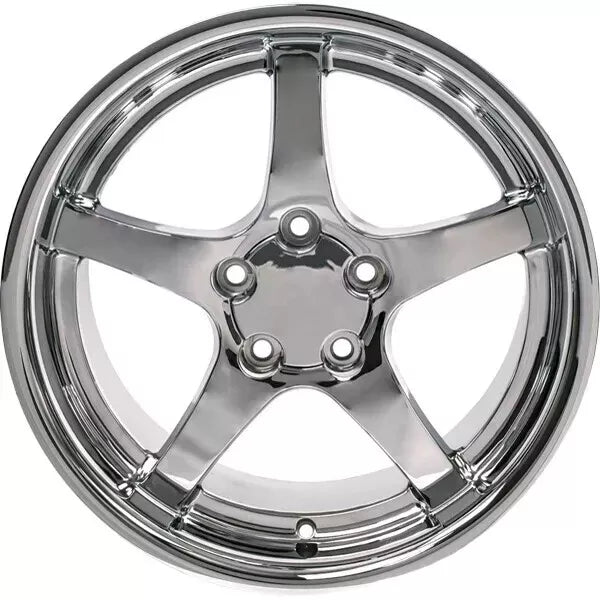 (Set of 4) OE Wheels CV05 17x8.5 5x4.75" +58mm Chrome Wheels Rims 17 ...