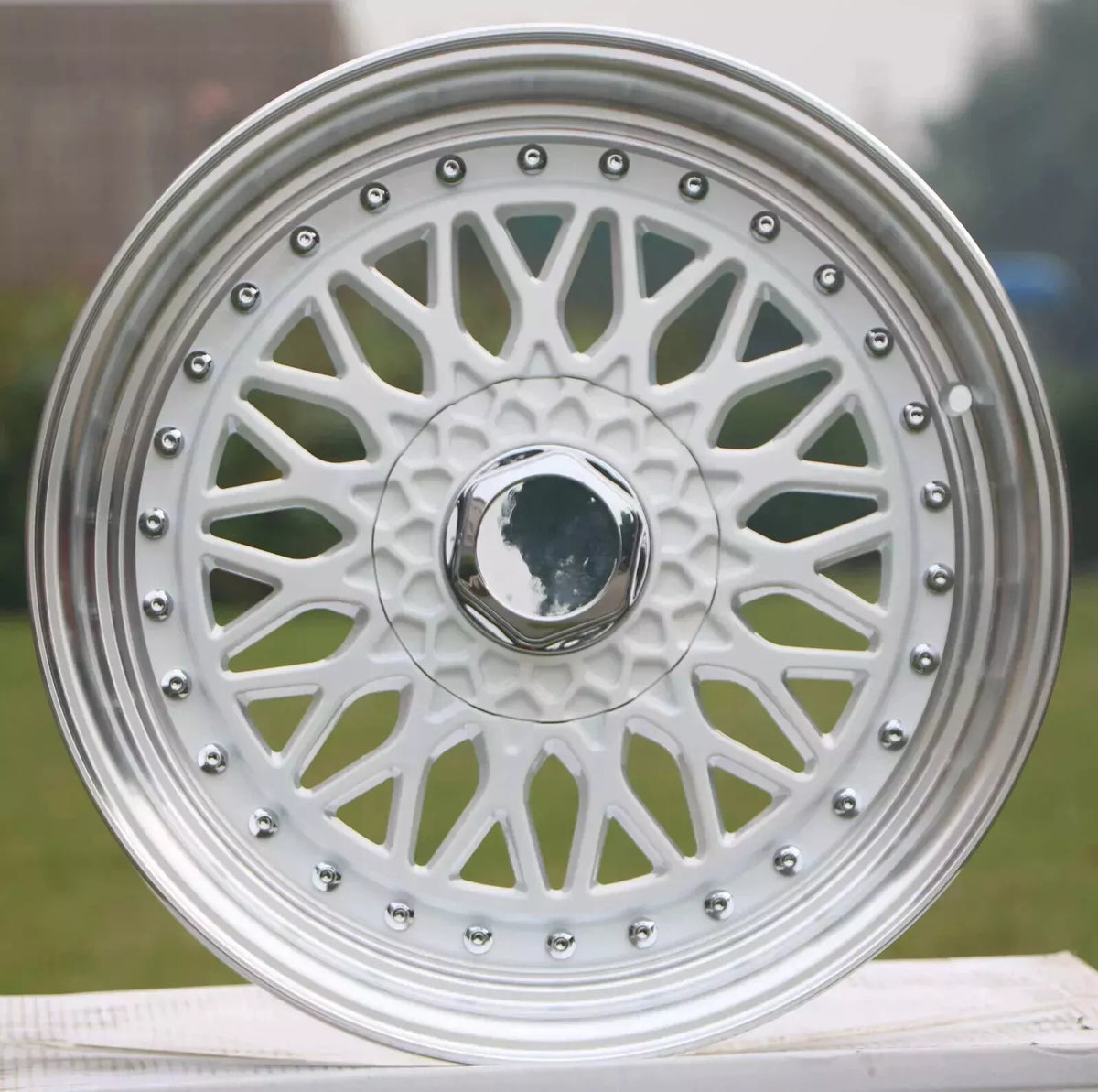 16" Wheels RS Style 16x7.5 4x114.3 / 4x100 +15 CB73.1 White Rims Set 4 ...