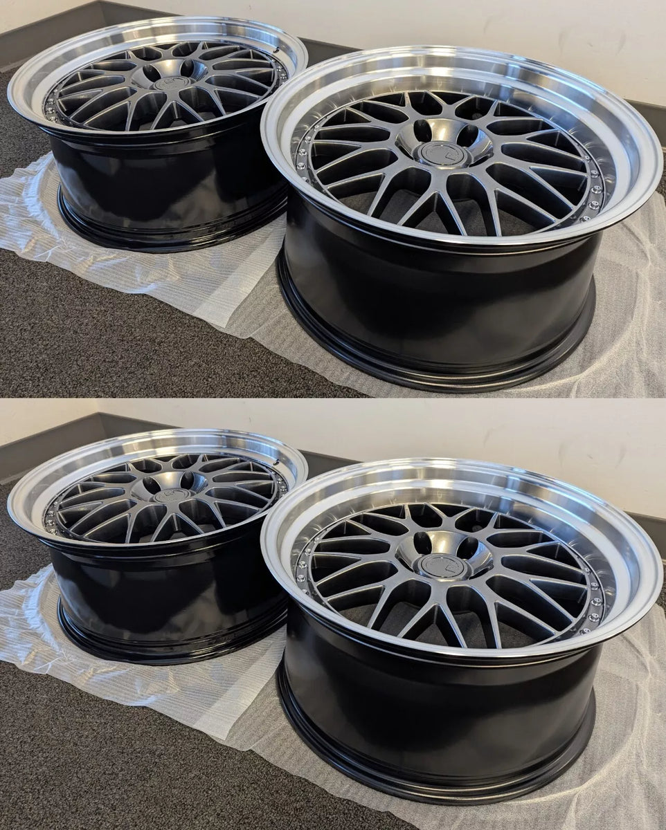 19x8.5/19x9.5 Staggered Aodhan AH02 Wheels 5x112 +32/+35 Hyperblack 19 ...