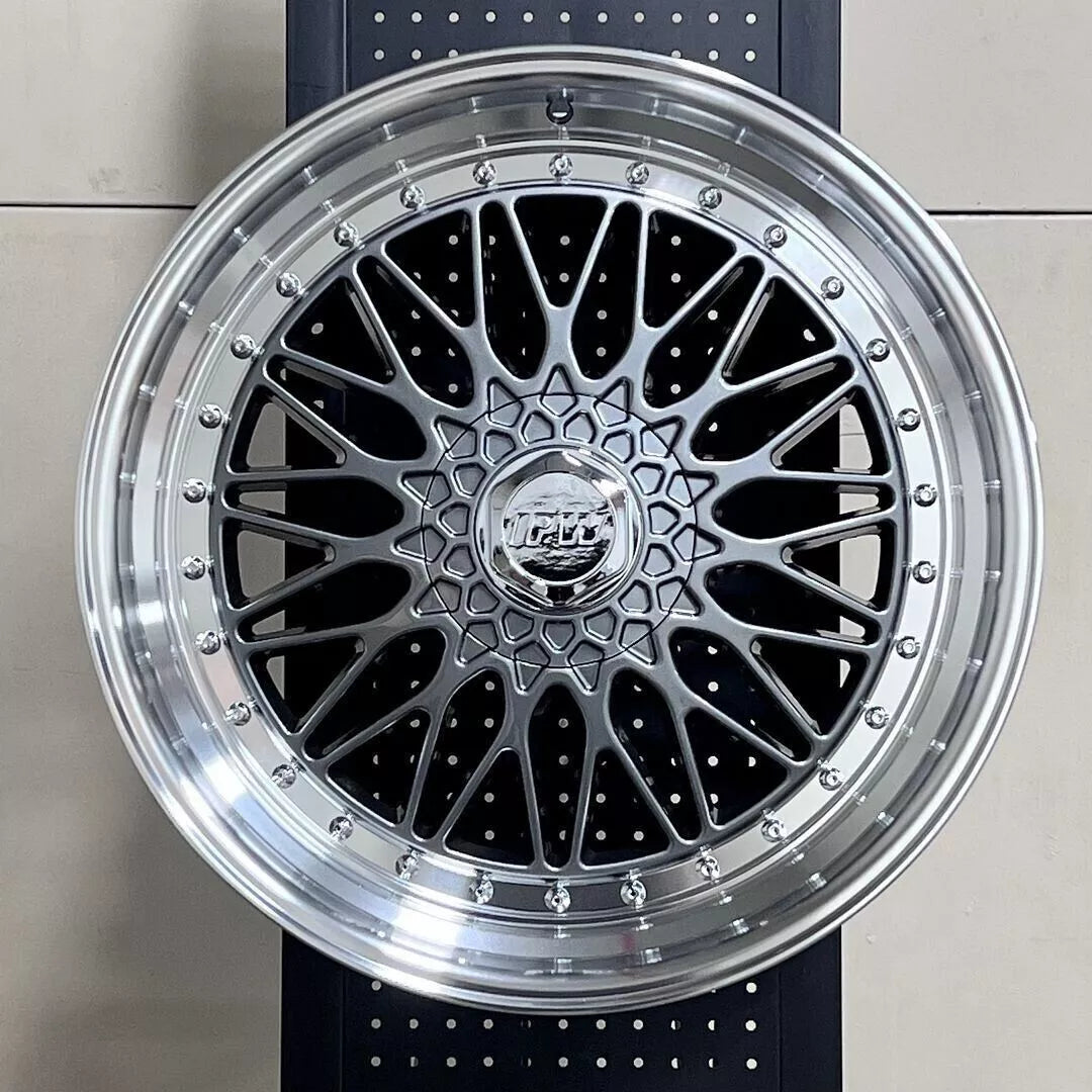 ( SET 4 ) 20" EURO RS STYLE GUNMETAL WHEELS RIMS 20X8.5 5X114.3 / 5X12 ...