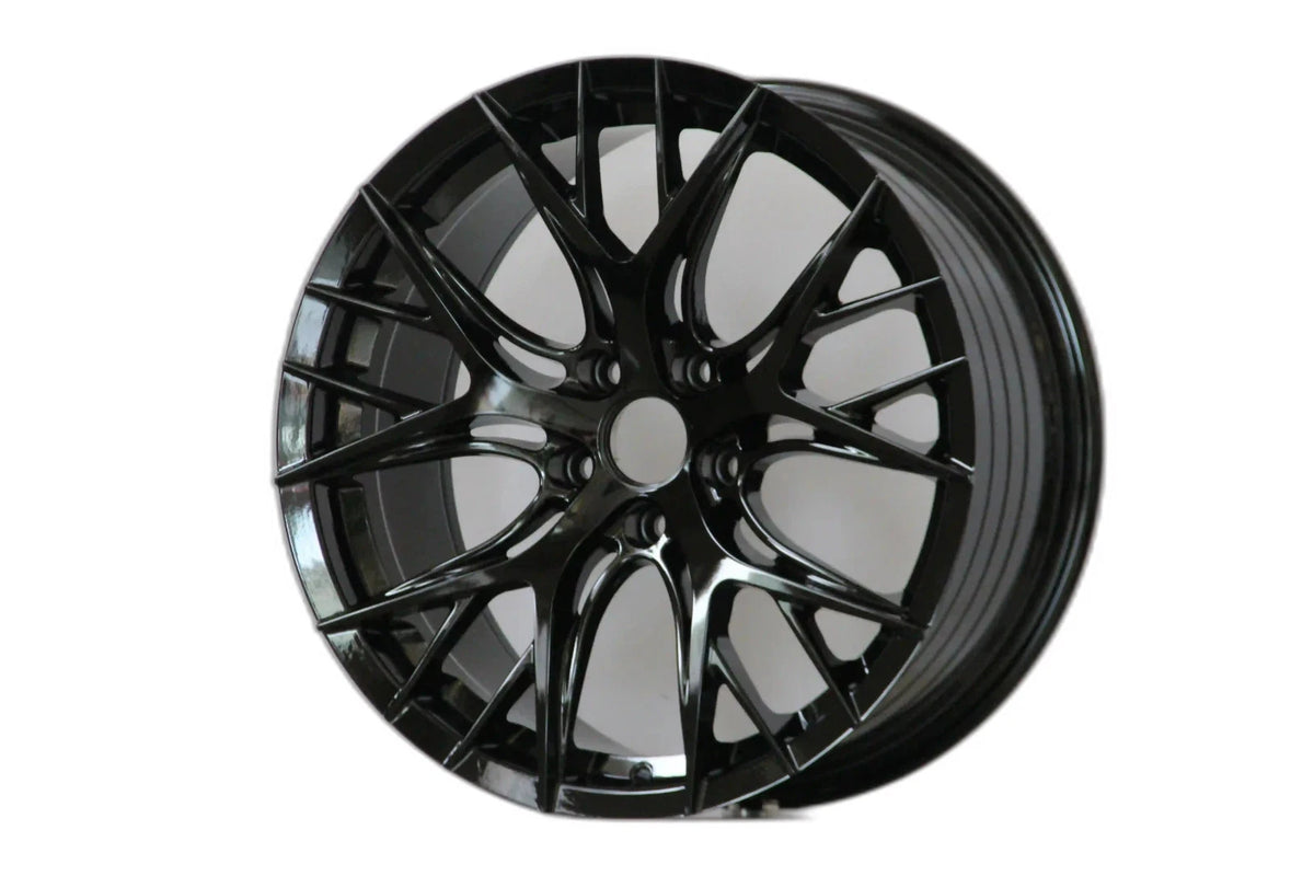18x8.5 Wheels 18" 5x114.3 +35 CB 73.1 Gloss Black Rims Set 4 ...