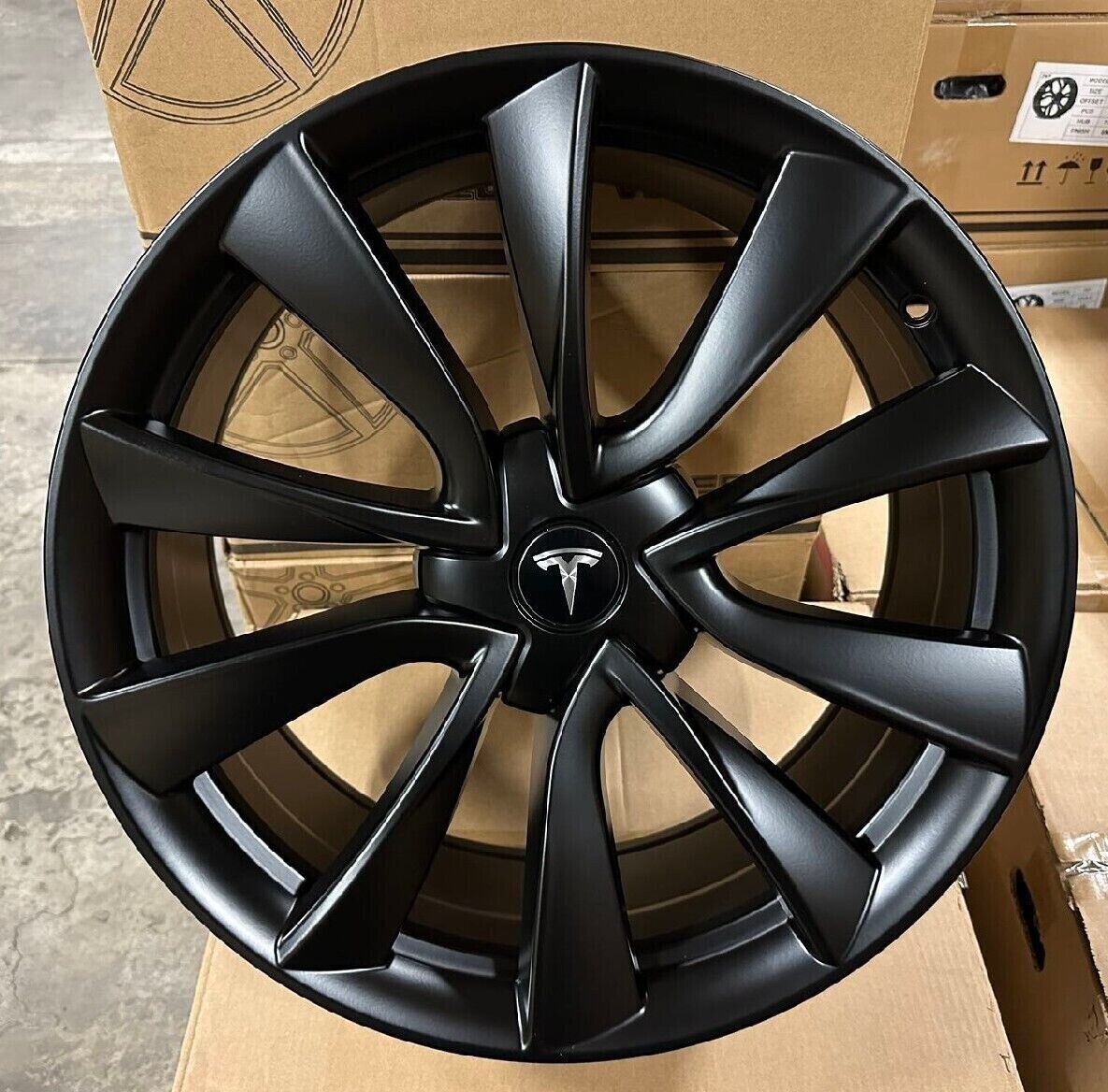 (4) PCS 19" Wheels For Tesla Model 3 Y Matte Black 19x8.5 5x114.3 Rims ...