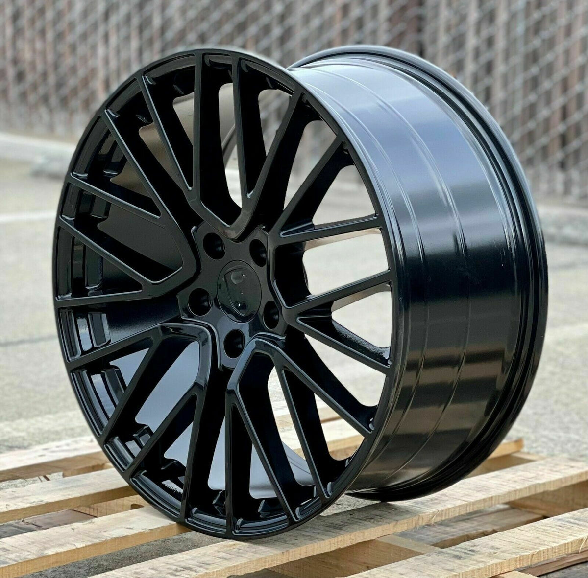 22" Wheels For Porsche Panamera 22x10 / 22x11 Gloss Black 5x130 Rims S ...
