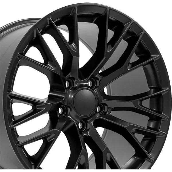 (Set of 4) OE Wheels CV22 17x9.5 5x4.75" +54mm Satin Black Wheels Rims ...