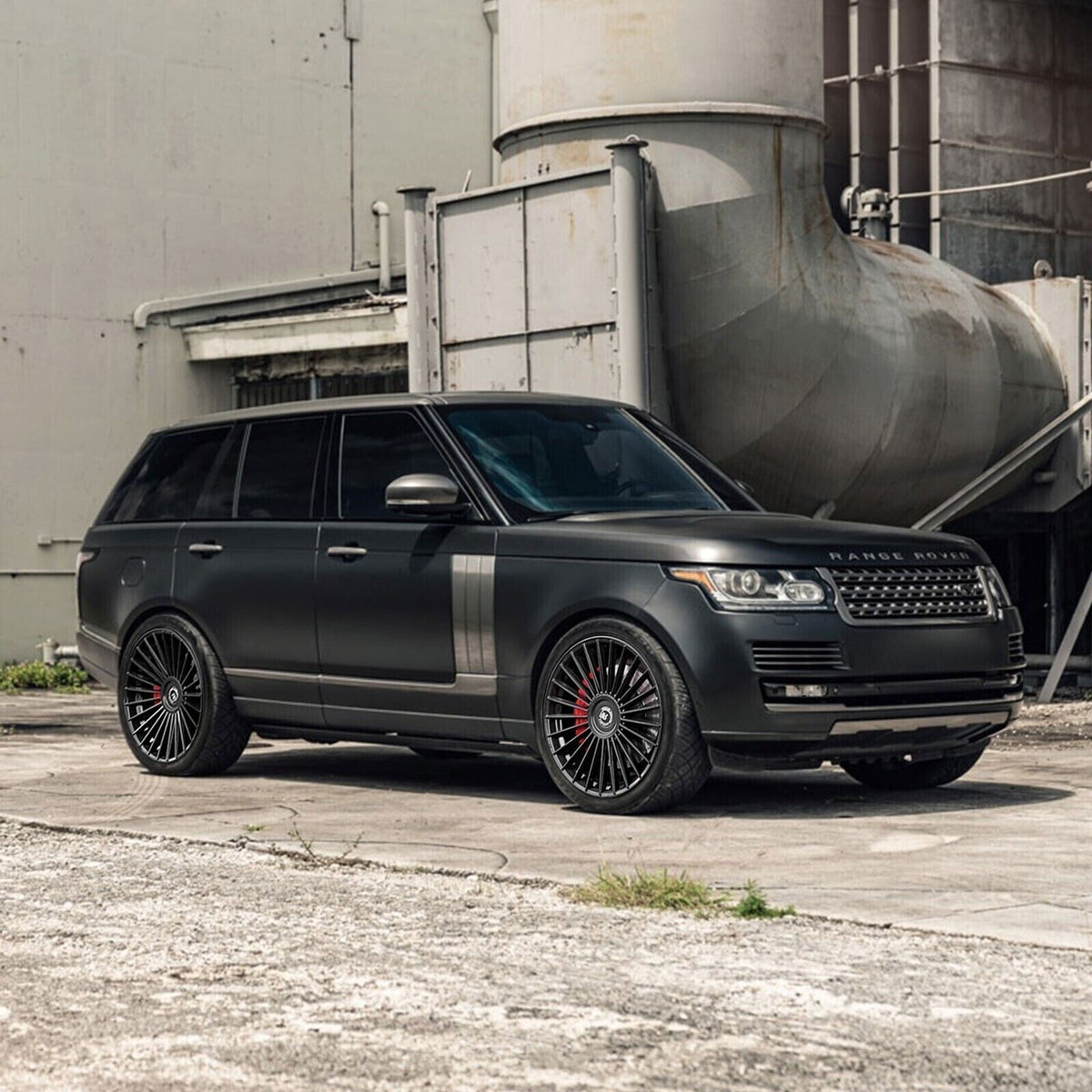 24” RF22 GLOSS BLACK WHEELS RIMS FOR RANGE ROVER AUTOBIOGRAPHY 24X10 5 ...