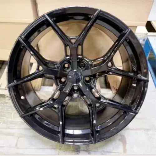 22" IPW 1500 GLOSS BLACK TUNER STYLE WHEELS 22x9.5 5X114.3 +35 RIMS SE ...