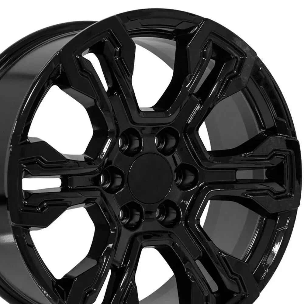 (Set of 4) OE Wheels CV65 20x9 6x5.5" +26mm Gloss Black Wheels Rims 20 ...