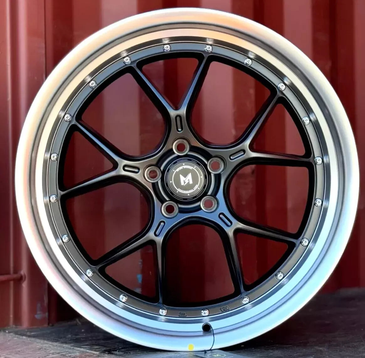 18x8.5 +35 5x114.3 MFlow MFL1 Wheels Matte Black Machined Lip 18" Rims ...