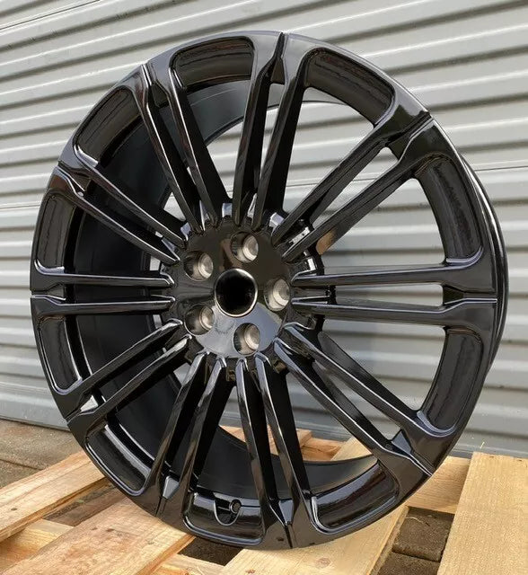 22x9.5 +49 CRESCENDO STYLE BLACK 22" WHEELS FOR LAND RANGE ROVER SPORt ...
