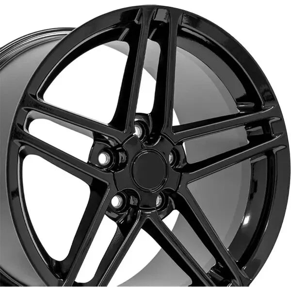OE Wheels CV07A 17x9.5 5x4.75" +54mm Gloss Black Wheel Rim 17" Inch ...