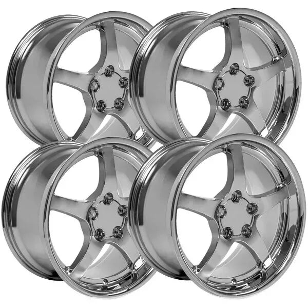(Set of 4) OE Wheels CV05 18x9.5 5x4.75" +65mm Chrome Wheels Rims 18 ...