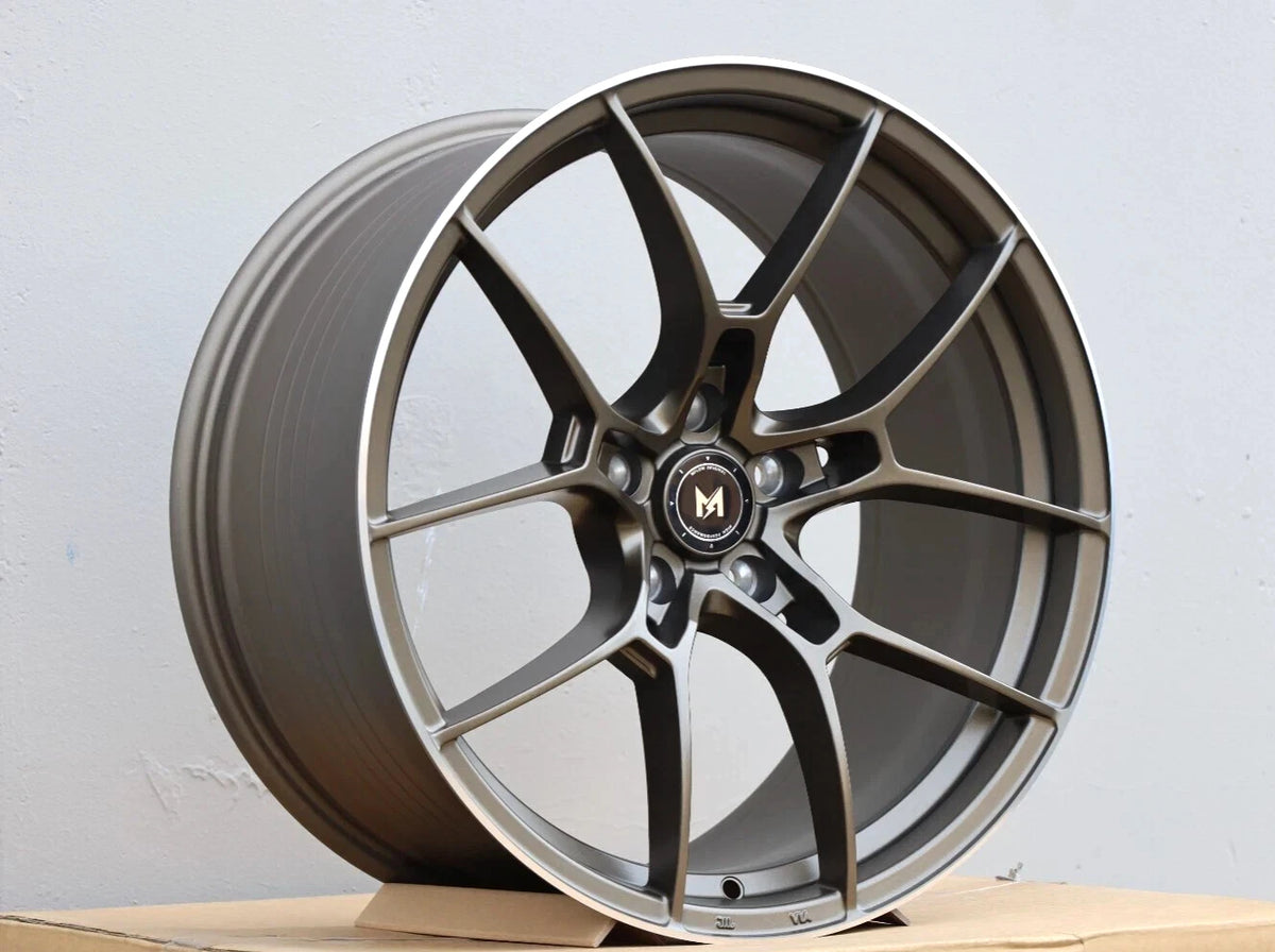 19" MFlow Racing Wheels MFR4 Bronze 19x8.5 5x114.3 +35 CB73.1 Fit JDM ...