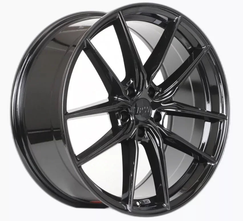 (4 PCS) 18" Tuner Wheels 18x8 5x114.3 ET35 73.1 Gloss Black Rims Set 4 ...